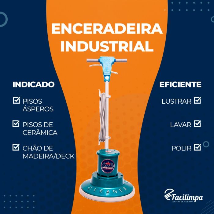 Aluguel de enceradeira Industrial CL-350 Plus CLEANER (Profissional)